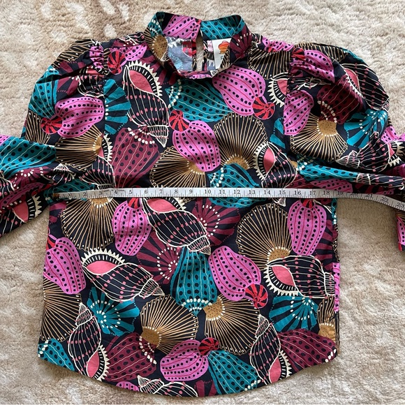 FARM Rio | Tops | Farm Rio Shell Mix Long Cuff Blouse In Multi Size ...